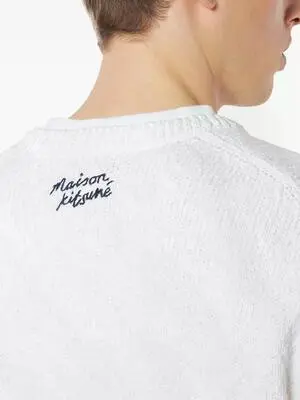 Maison Kitsuné Daisy-intarsia Jumper - White