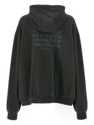 MAISON MARGIELA Numbers Print Hoodie - Grey