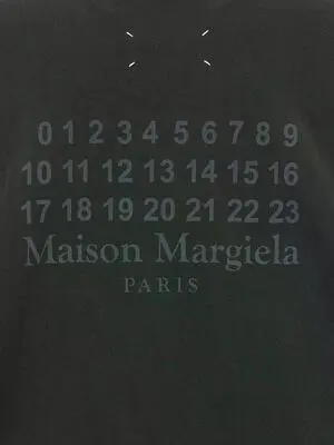 MAISON MARGIELA Numbers Print Hoodie - Grey