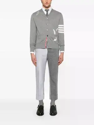 Thom Browne 4-bar Stripe Cardigan - Grey