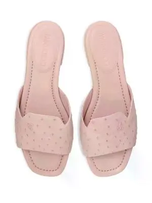 JIMMY CHOO Dina Leather Flat Sandals - Pink