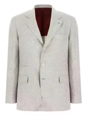 Brunello Cucinelli Single-breasted Blazer - Grey