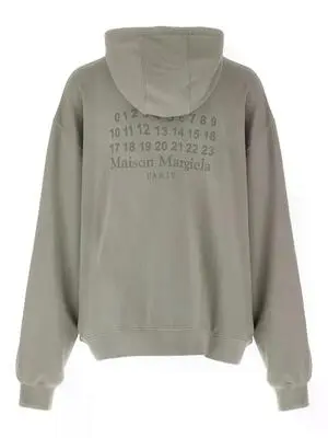 MAISON MARGIELA Numbers-print Hoodie - Grey
