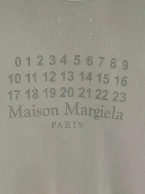 MAISON MARGIELA Numbers-print Hoodie - Grey