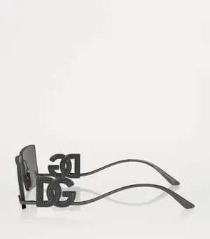 Dolce & Gabbana Gradient Mirrored Sunglasses - Black