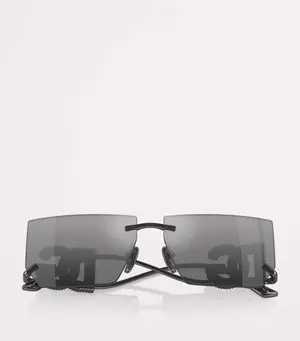 Dolce & Gabbana Gradient Mirrored Sunglasses - Black