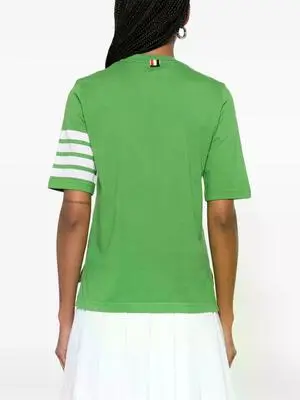 Thom Browne 4 Bar Stripes Jersey T-shirt - Green
