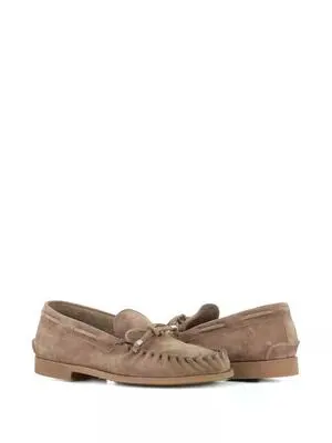 ALEXANDER HOTTO Suede Boat Shoes - Neutrals