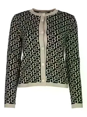 I BLUES Monogrammed Button-up Cardigan