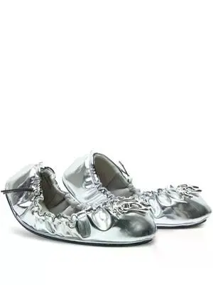 ROMBAUT Aura Ballet Flats - Silver