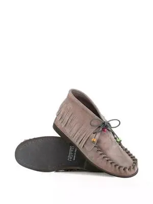 ALEXANDER HOTTO Fringe-detail Ankle Boots - Neutrals