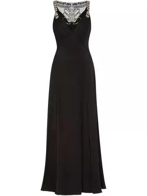 TEMPERLEY LONDON V-neck Maxi Dress - Black
