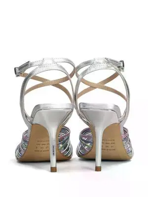 WERNER Strappy High Heel Sandals - Silver