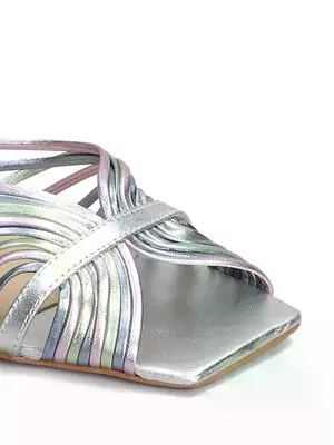 WERNER Strappy High Heel Sandals - Silver