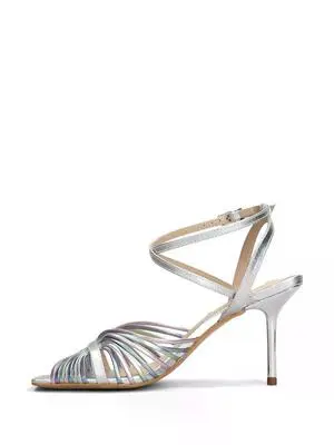 WERNER Strappy High Heel Sandals - Silver