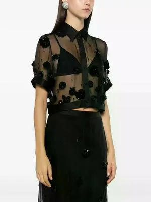 Viktor & Rolf Sequin-embellished Cropped Shirt