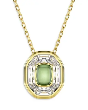 SWAROVSKI Chroma Octagon Crystal Pendant Necklace - Green/gold