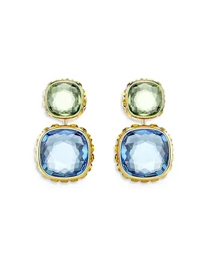 SWAROVSKI Chroma Reversible Double Crystal Drop Earrings - Multi/gold