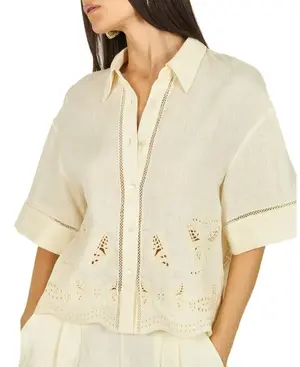 SECRET PON-PON Marlene Top - Antique Creme