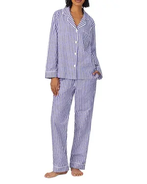 BEDHEAD PAJAMAS Striped Long Pajama Set - Navy D Stripe