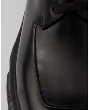 Prada Monolith Brushed Leather Lace-up Shoes