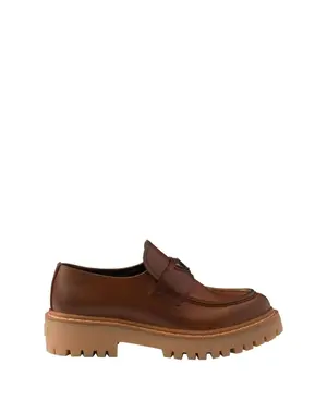 Prada Leather Loafers - Brown