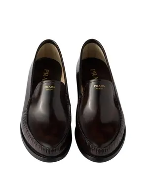 Prada Brushed Leather Loafers