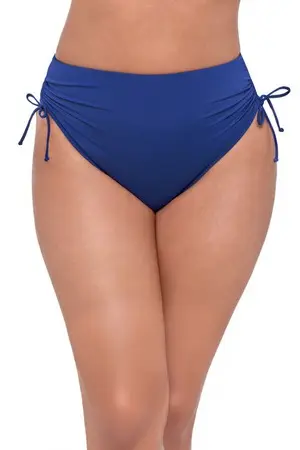 S3 APPAREL High-waisted Cinch Bikini Bottoms - Indigo