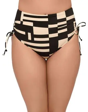 S3 APPAREL S3 Apparel High-Waisted Cinch Bikini Bottoms Off Grid