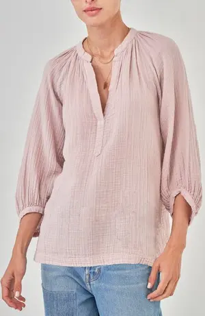 OCEAN+MAIN Gauze Shirt - Shell Pink