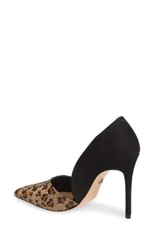 Schutz Totia Crystal Leopard Pumps