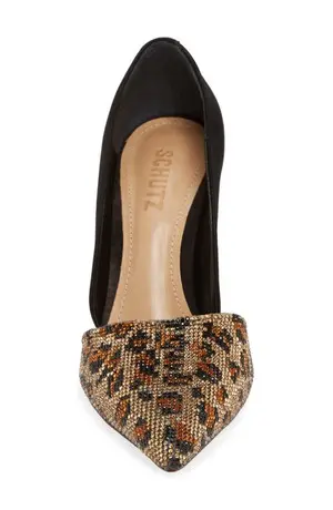 Schutz Totia Crystal Leopard Pumps