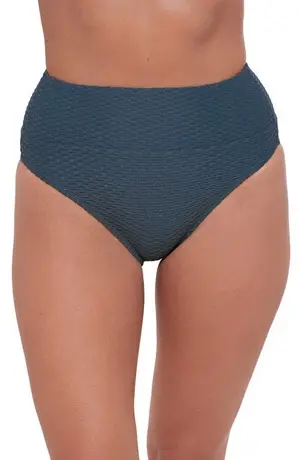 S3 APPAREL Ultra High Waist Bikini Bottom - Dusk Blue