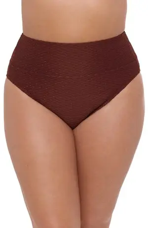 S3 APPAREL Ultra High Waist Bikini Bottom - Sangria