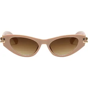 FIFTH & NINTH Story Oversized Cat Eye Sunglasses - Rose Beige/ Brown