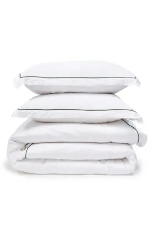 POM POM AT HOME Sheena Sateen Duvet Cover & Shams Set - Moss