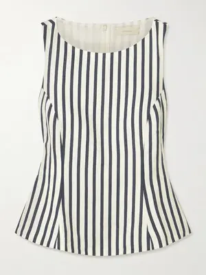 Faithfull The Brand Ana Striped Linen Top