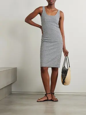 RÓHE Gingham Seersucker Mini Dress