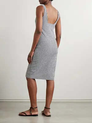 RÓHE Gingham Seersucker Mini Dress