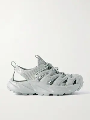 Hoka One One Hopara Rubber-trimmed Sandals - Gray