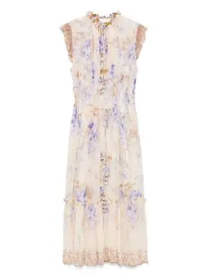 Zimmermann Dawning Flutter Midi Dress