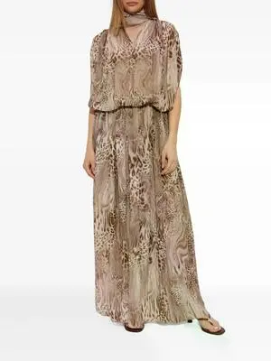 Blumarine Printed Chiffon Dress