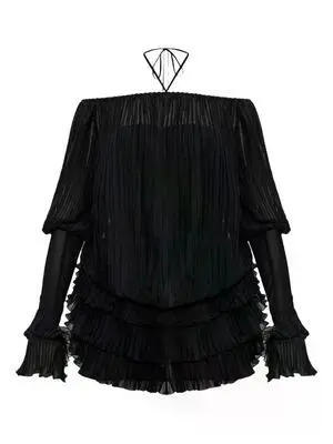 Blumarine Pleated Silk Dress