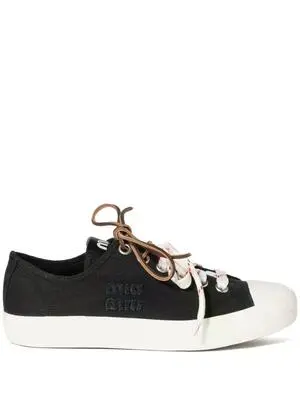 Miu Miu Washed-denim Sneakers