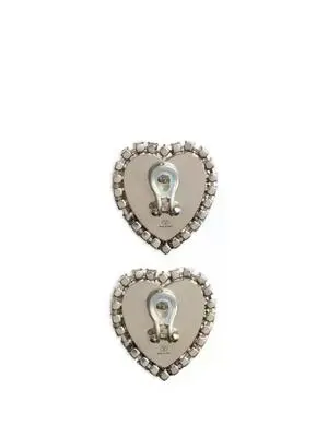 Valentino Garavani Coeur Hyperbole Clip-on Earrings - Silver