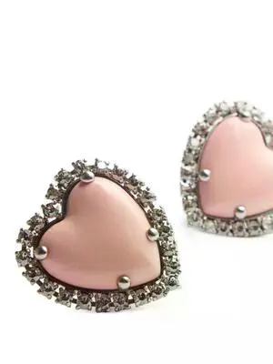 Valentino Garavani Coeur Hyperbole Clip-on Earrings - Silver