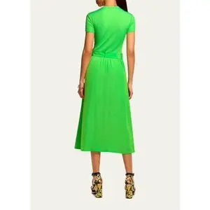 Ramy Brook Sylvie Belted Midi Dress - Spring Nav