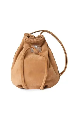 IACOBELLA Nirmala Large Suede Bucket Bag