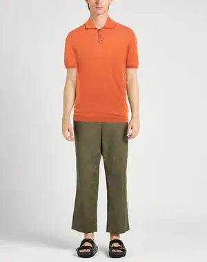 Alpha Studio Cotton Polo Shirt - Orange