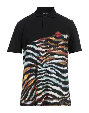 Just Cavalli Polo Shirt Size Cotton, Viscose, Polyamide, Elastane - Black